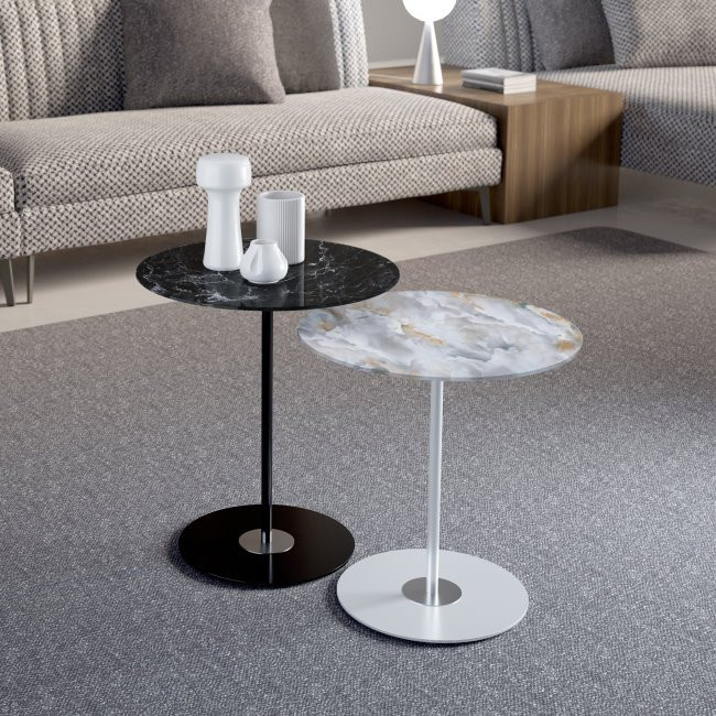 Tavolini rotondi colorati sovrapponibili Crystal Round