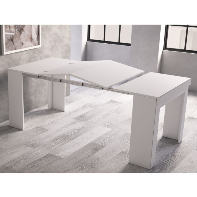 Console table that transforms into a dining table