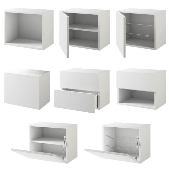 Modular wall-mounted storage units H10