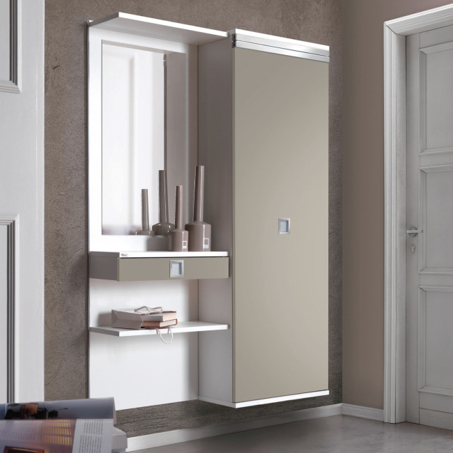 Floating hallway cabinet with sliding door F18